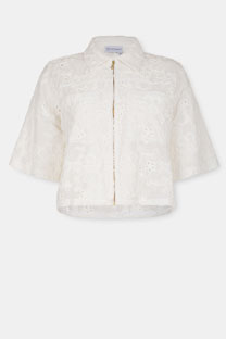 Bluza sa floralnim vezom i rajsferšlusom | Tiffany Production
